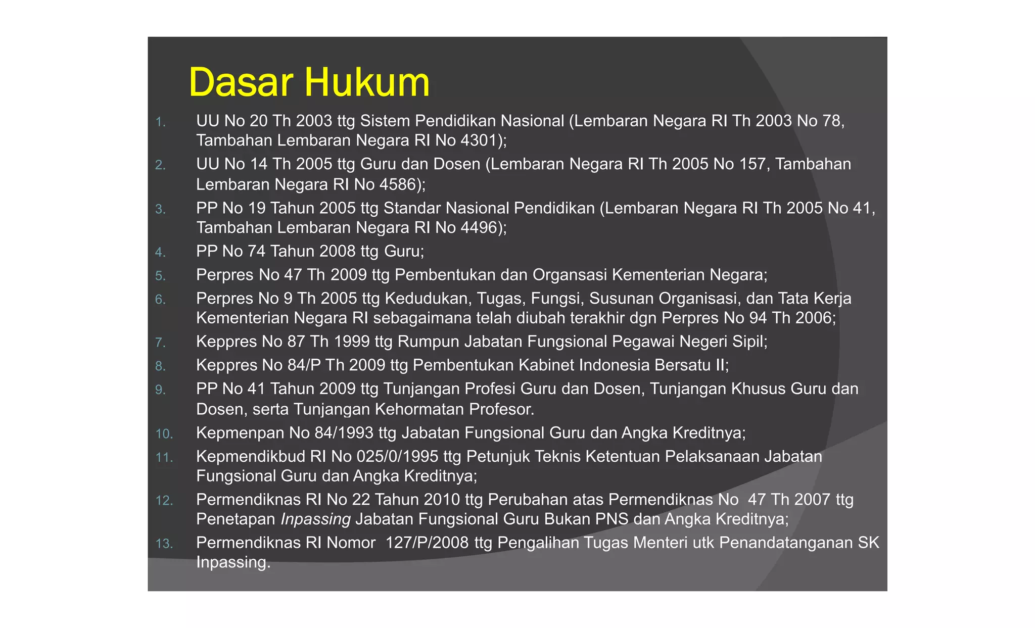 Dokumen persyaratan inpassing | PPT