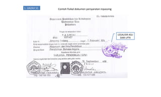 Dokumen persyaratan inpassing | PPT