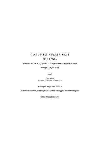 Dokumen Prakualifikasi ulang - Standar Pelatihan Masyarakat.pdf