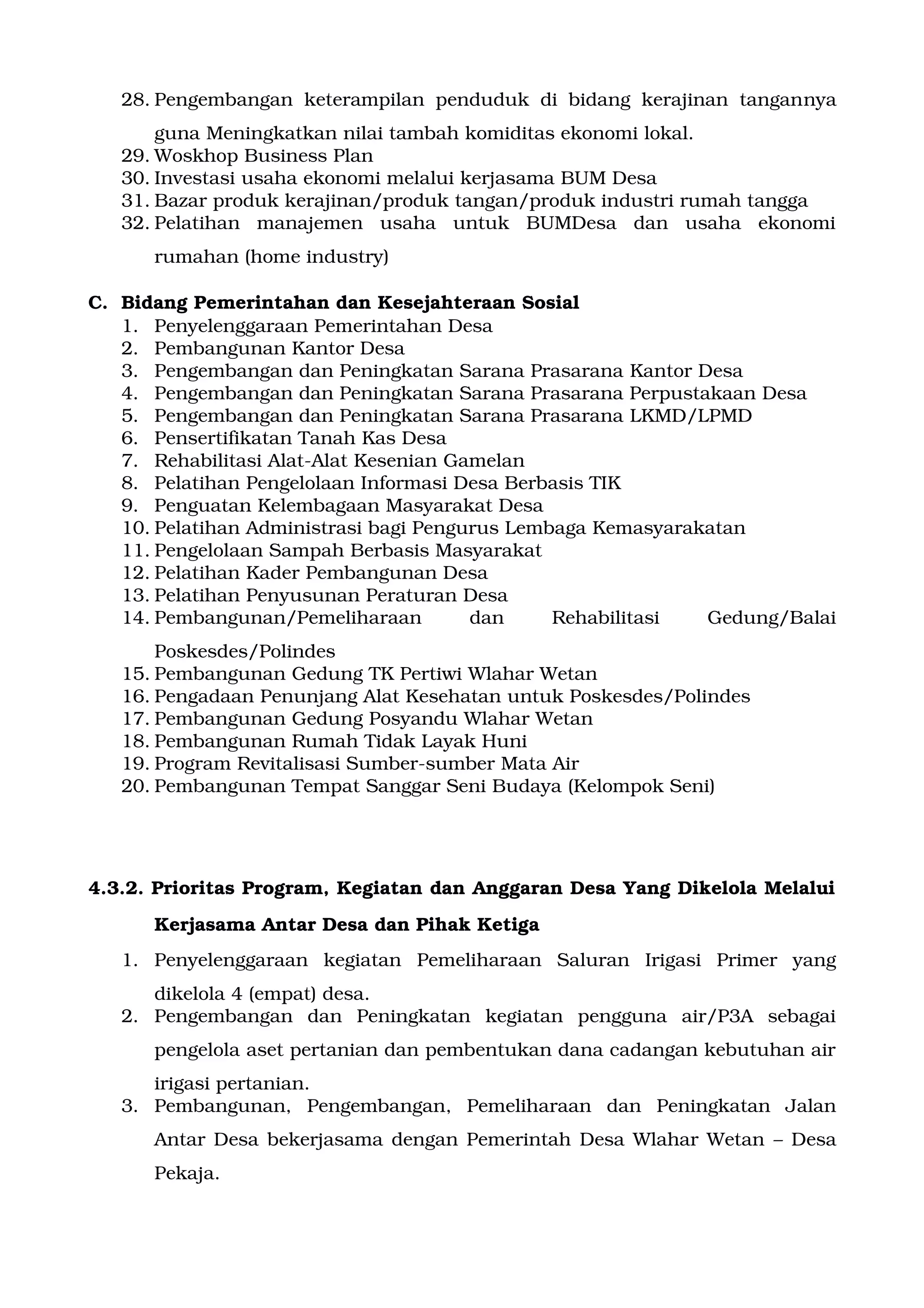 Dokumen Rencana Kerja Pemerintah Desa (RKPDesa) Tahun 2016 | PDF