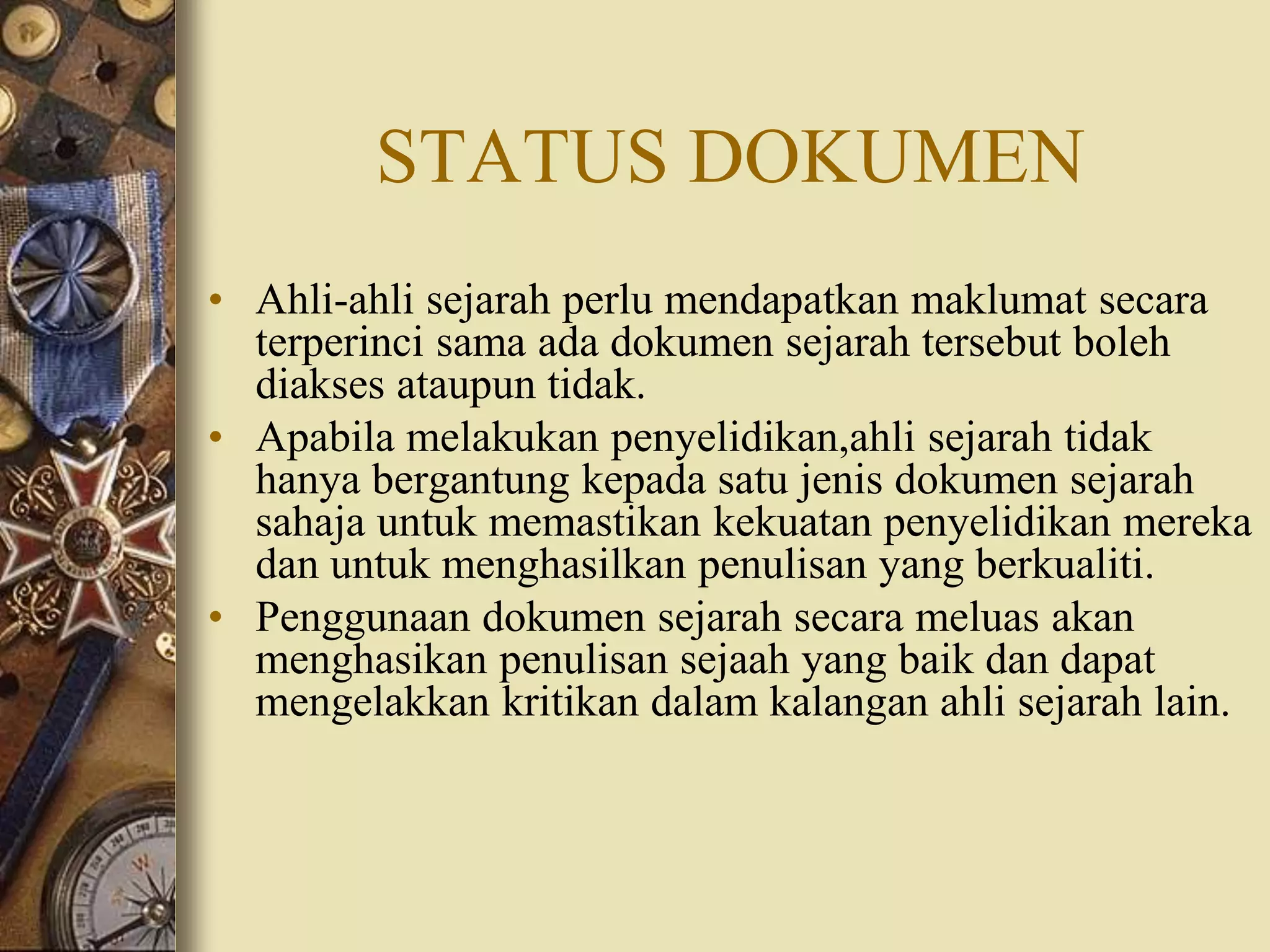 Dokumen sejarah | PPTX