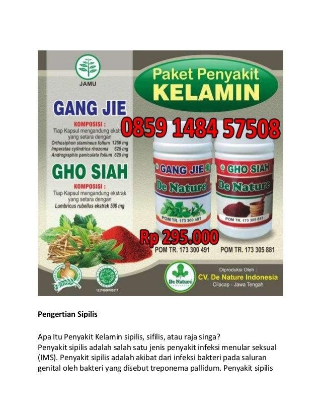 Gejala Penyakit Raja Singa Sifilis