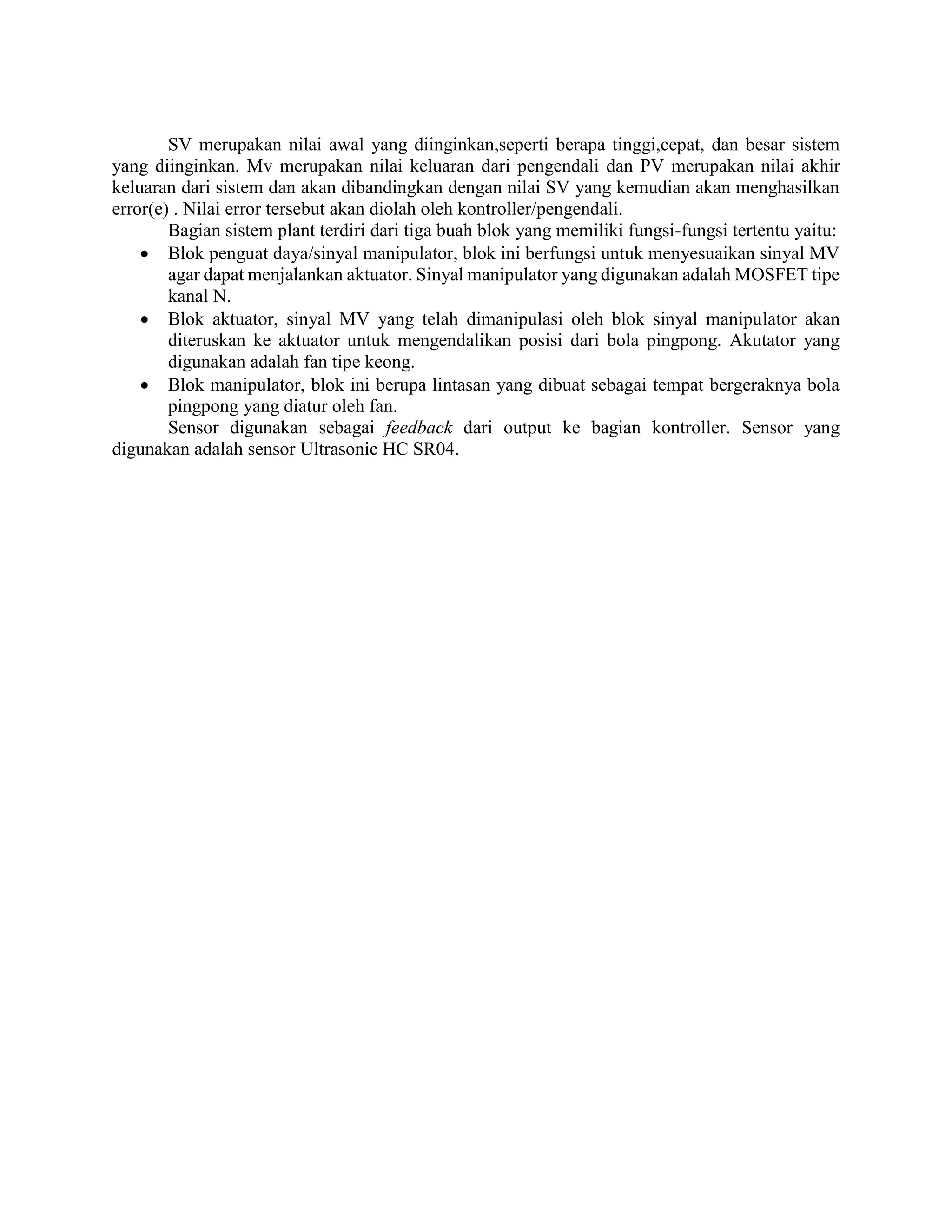 Dokumen Perancangan Sistem Kendali PID Posisi | PDF