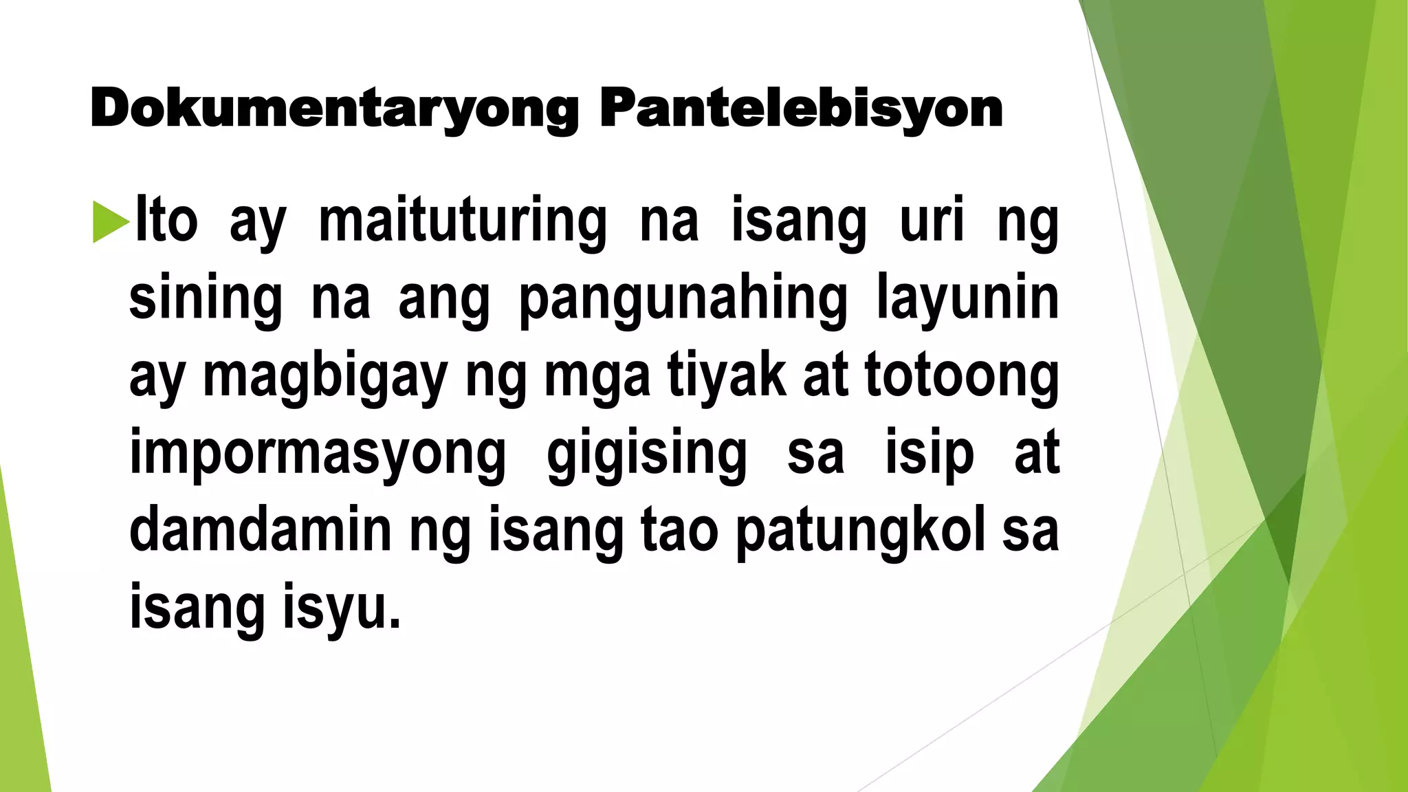 Dokumentaryong Pantelebisyon.pptx