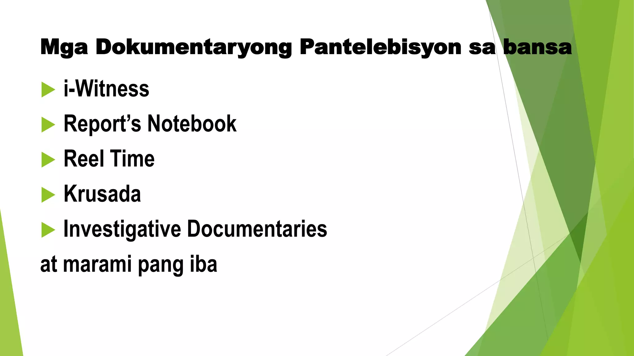 Dokumentaryong Pantelebisyon.pptx