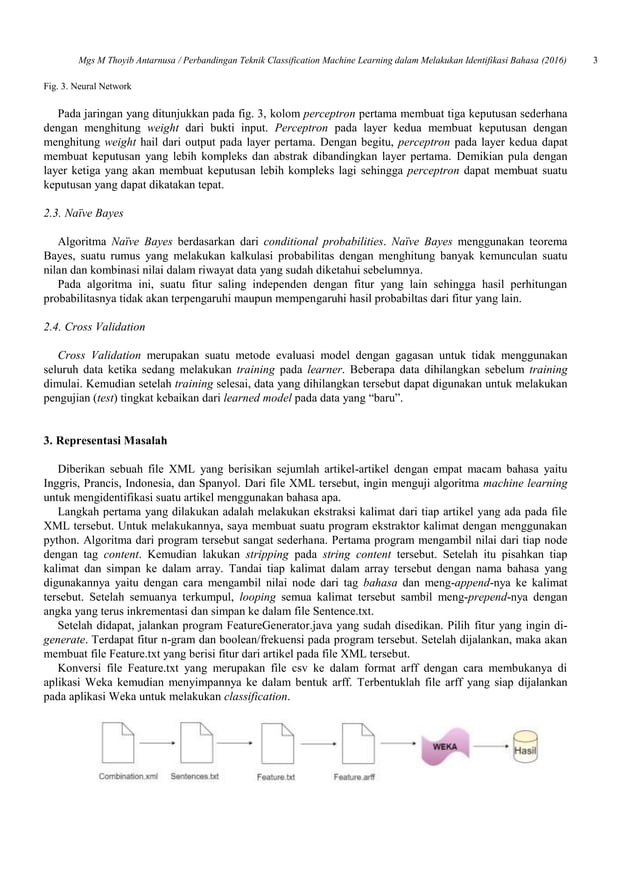 Perbandingan Teknik Classification Machine Learning dalam Melakukan Identifikasi Bahasa | PDF