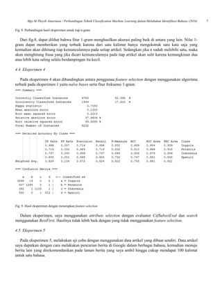 Perbandingan Teknik Classification Machine Learning dalam Melakukan Identifikasi Bahasa | PDF