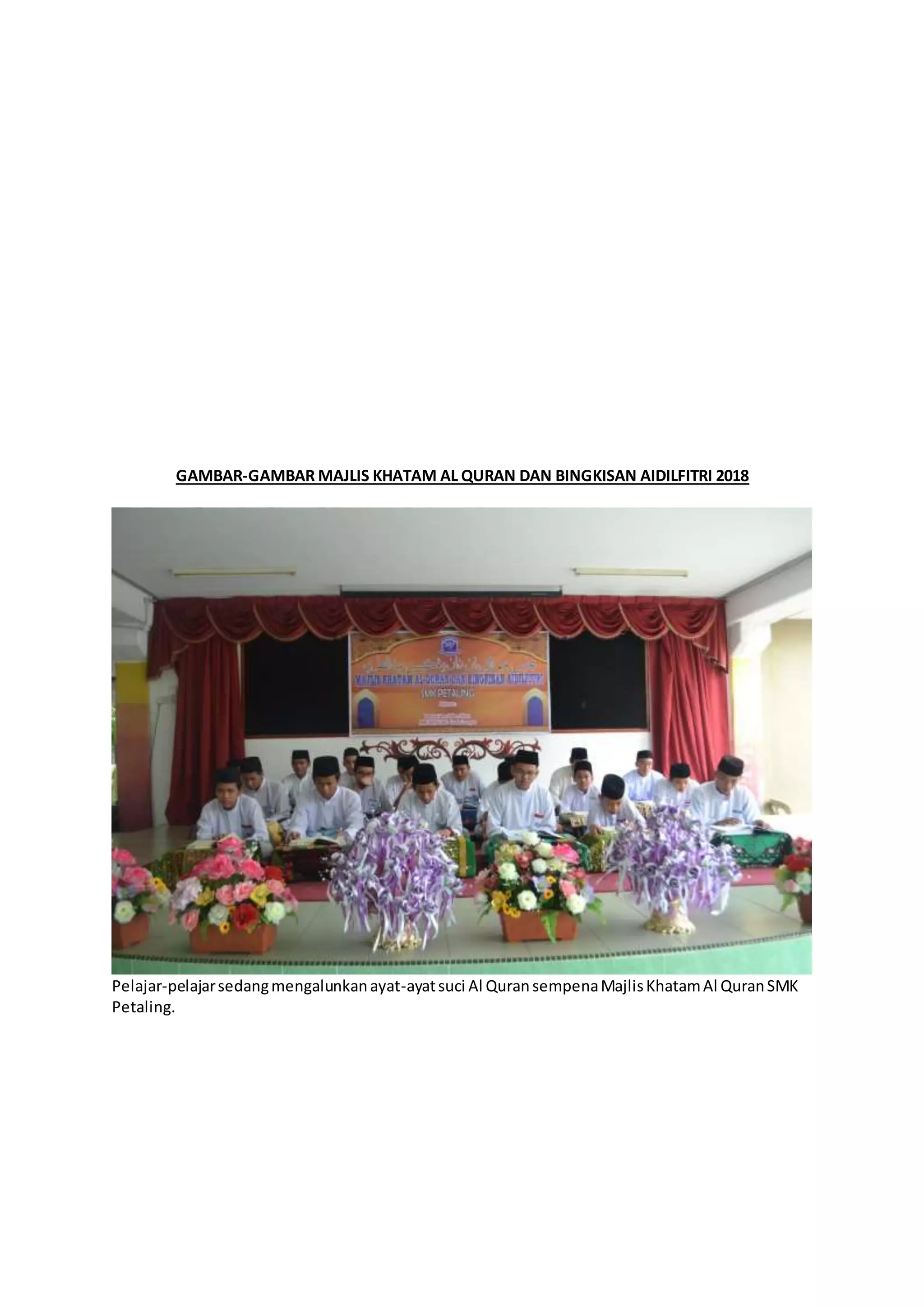 Dokumentasi Majlis Khatam Al Quran dan Bingkisan Aidilfitri 2018 | DOCX