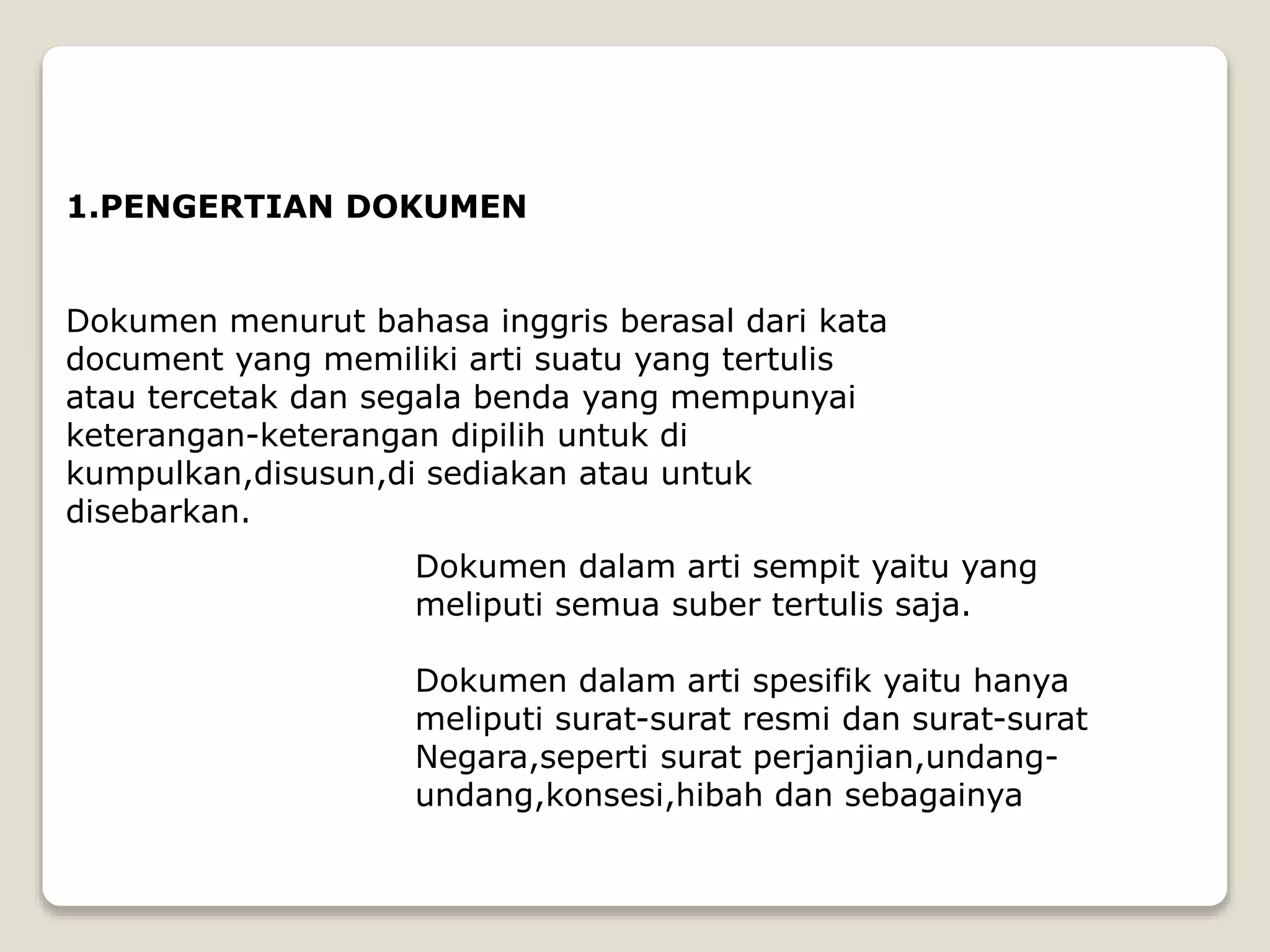 Pengenalan Dokumen & Dokumentasi | PPTX