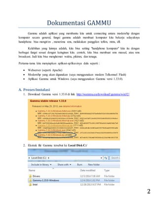 Dokumentasi Gammu | PDF