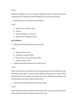 Dokumentasi keperawatan AKPER PEMKAB MUNA | PDF