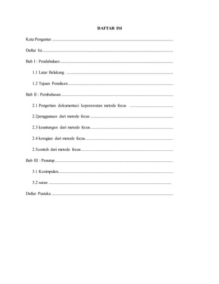 Dokumentasi keperawatan metode focus | PDF