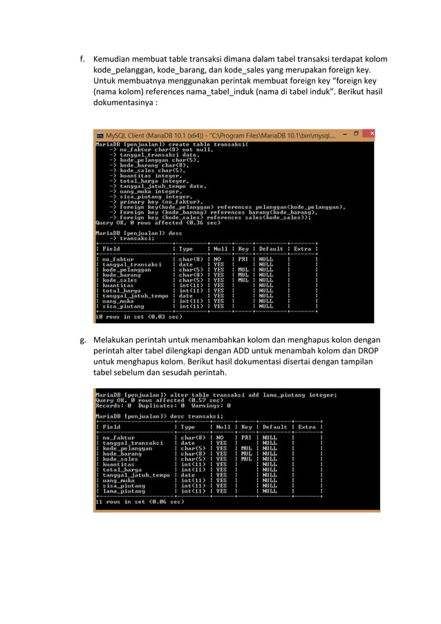 Dokumentasi Instalasi dan Operasi MariaDB | PDF