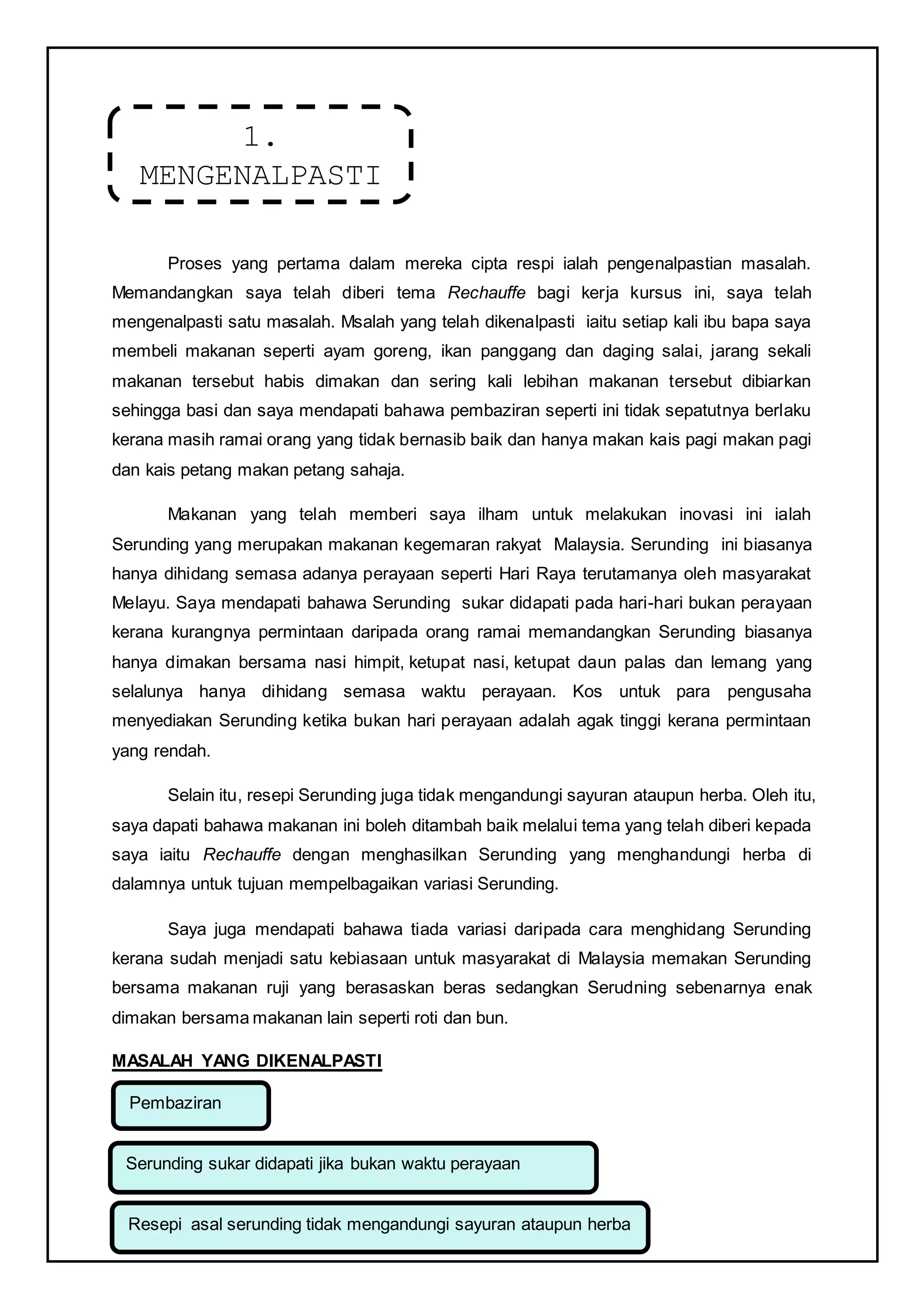 Dokumentasi Inovasi Masakan RBT | DOCX