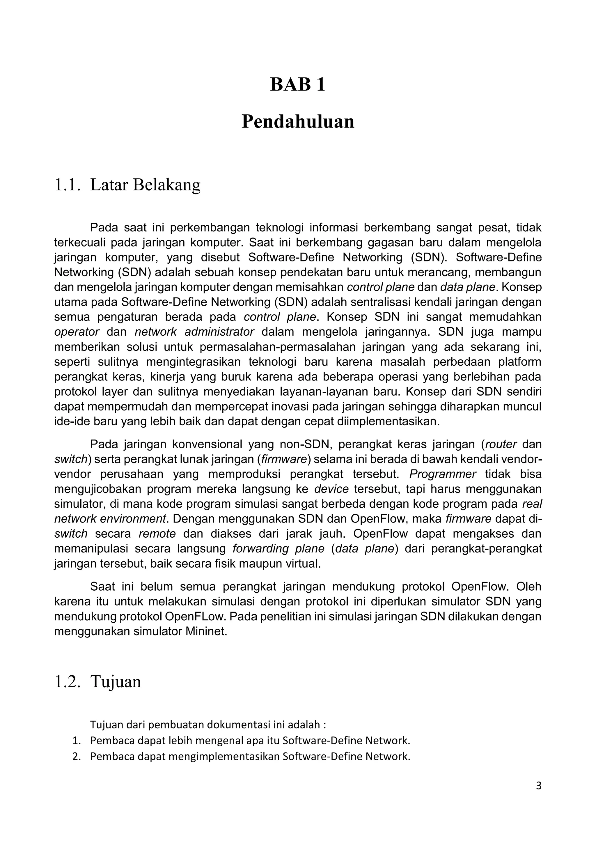 Sdn Static Routing Menggunakan Ryu Controller Pdf