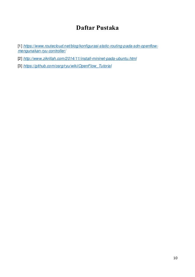 Sdn Static Routing Menggunakan Ryu Controller