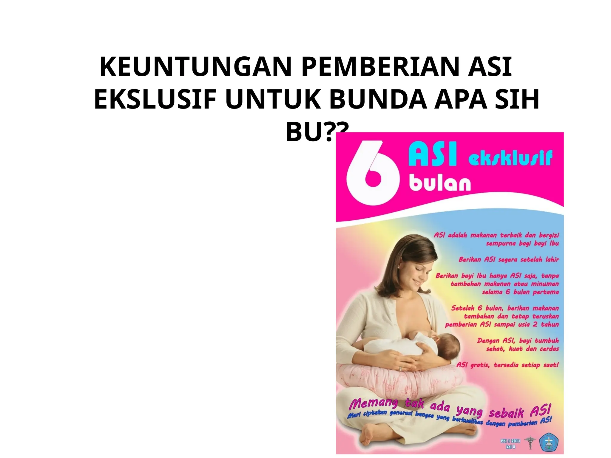 Pentingnya ASI eklusif, cara pemberian tip ASI ekslusif | PPTX