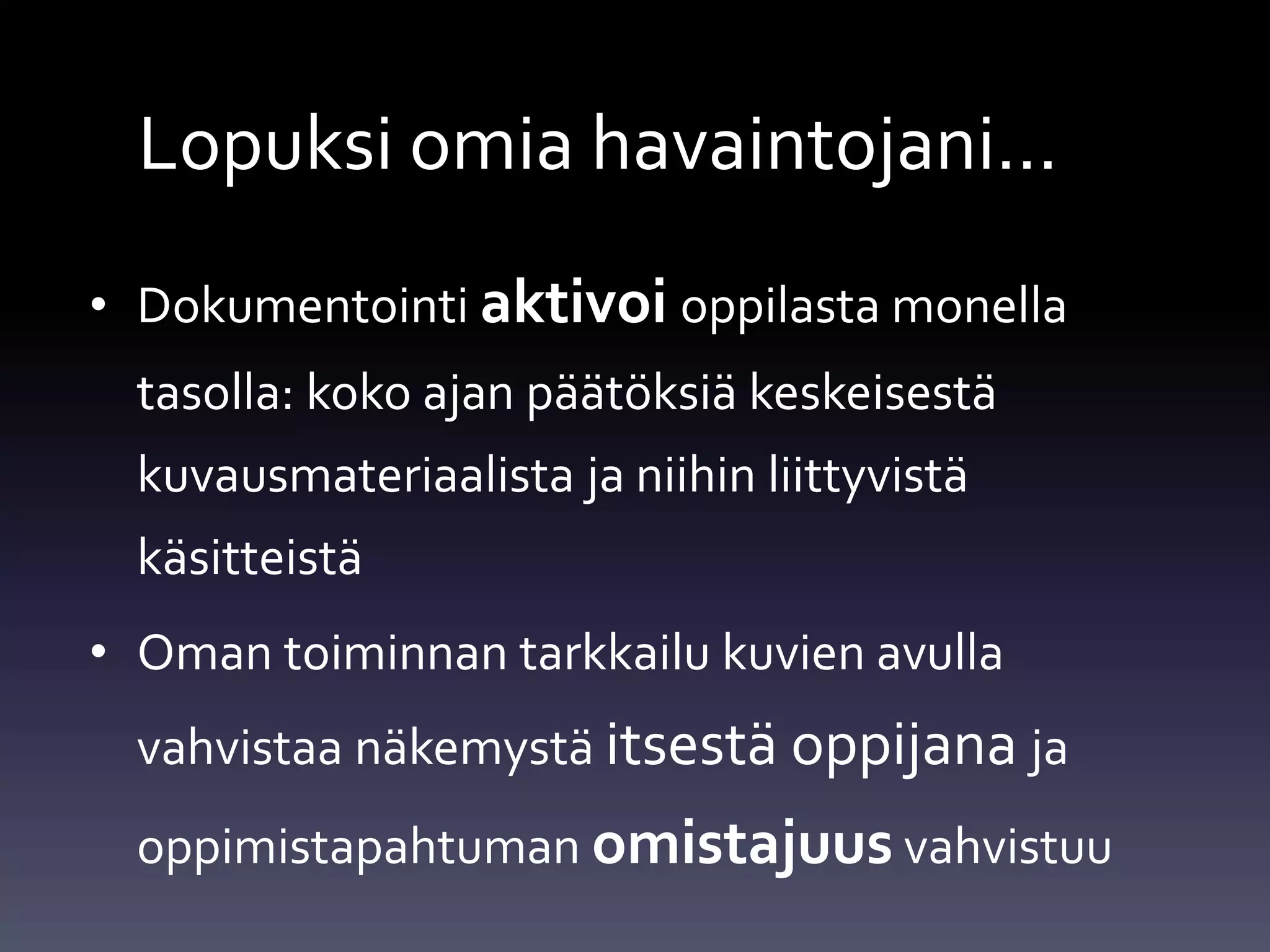 Dokumentointi OPS2016 | PPTX