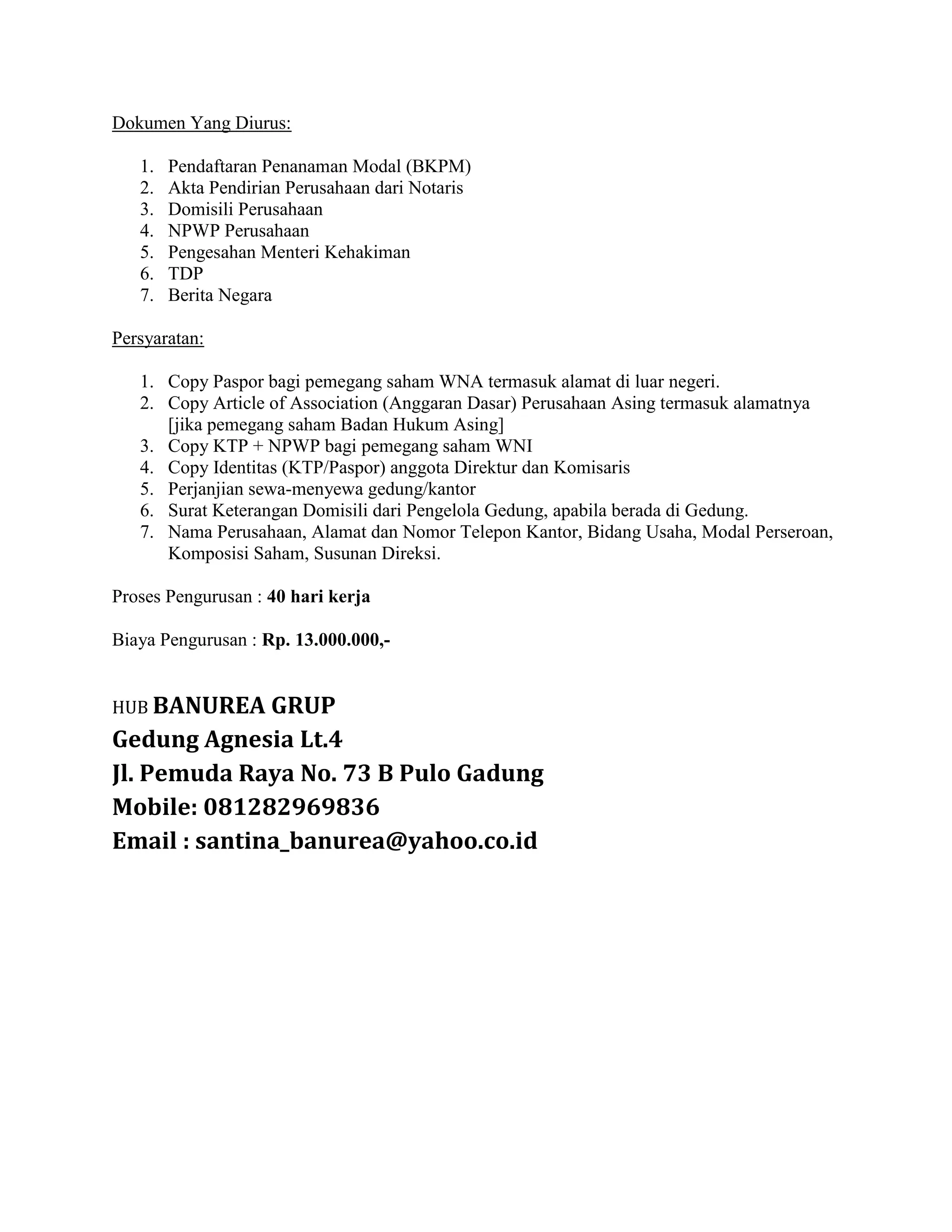 NIK EXPRESS,CEPAT,BEACUKAI,PAJAK,PMA,API,TDP | PDF