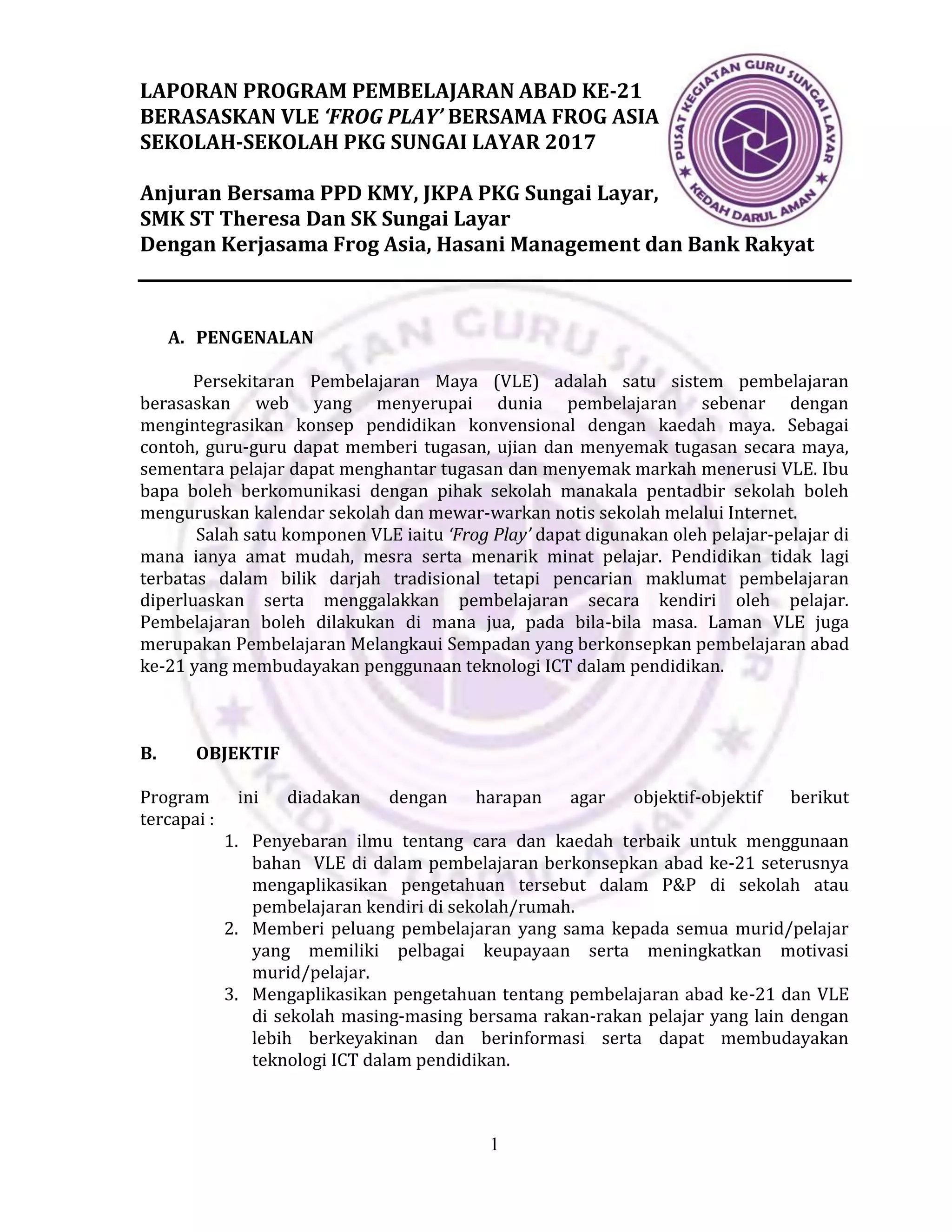 Dokumentasi Laporan Program Pembelajaran Abad Ke 21 | PDF