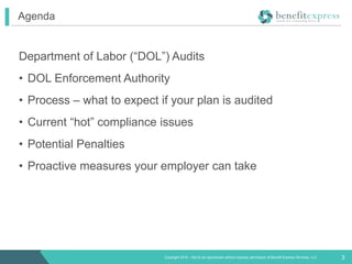 Bracing for (Regulatory) Impact: Your DOL Audit Checklist | PPT