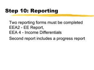 DoL 10 Steps to EE plan | PPT