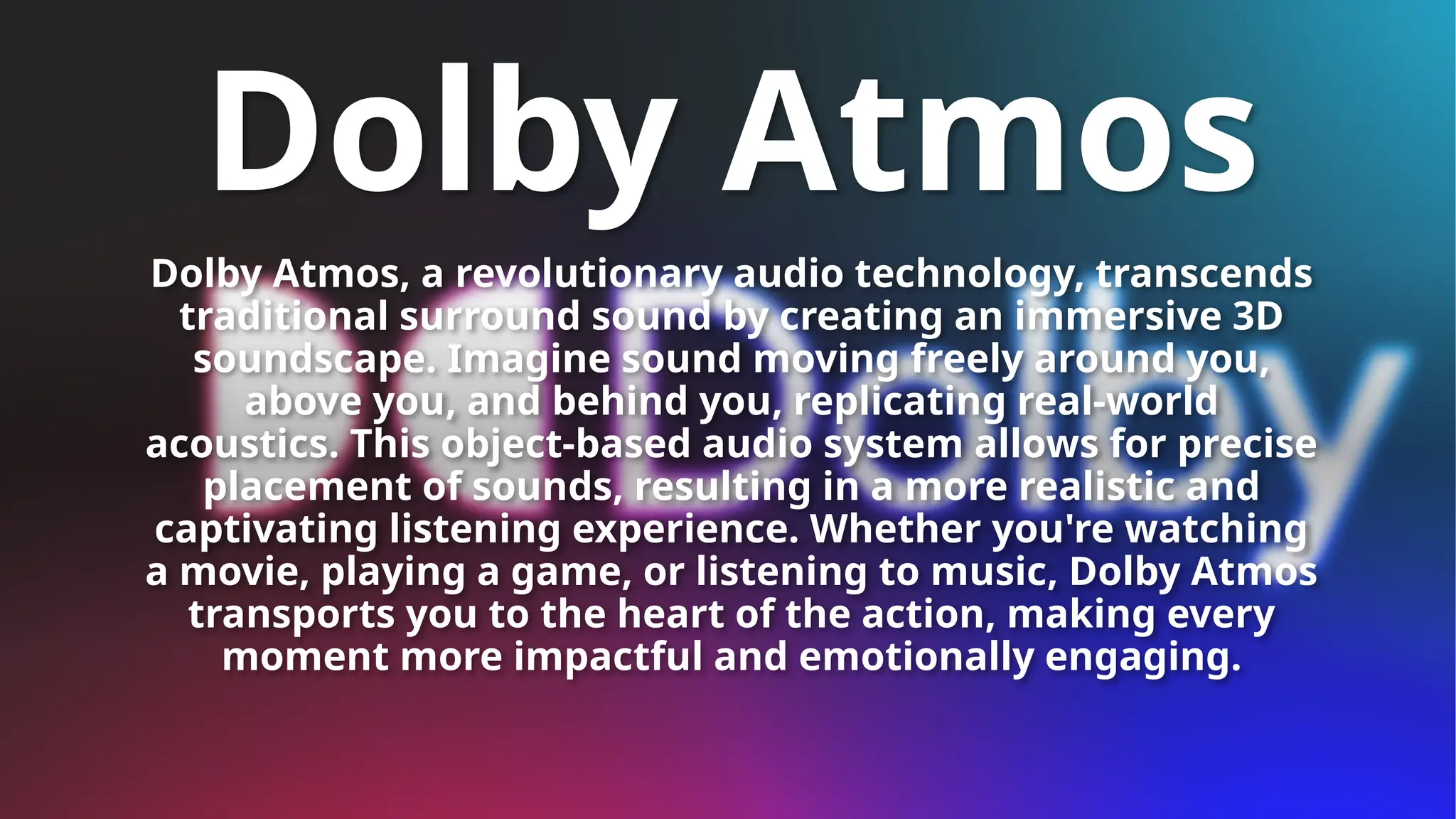 Dolby Digital System features Comparison | PPTX