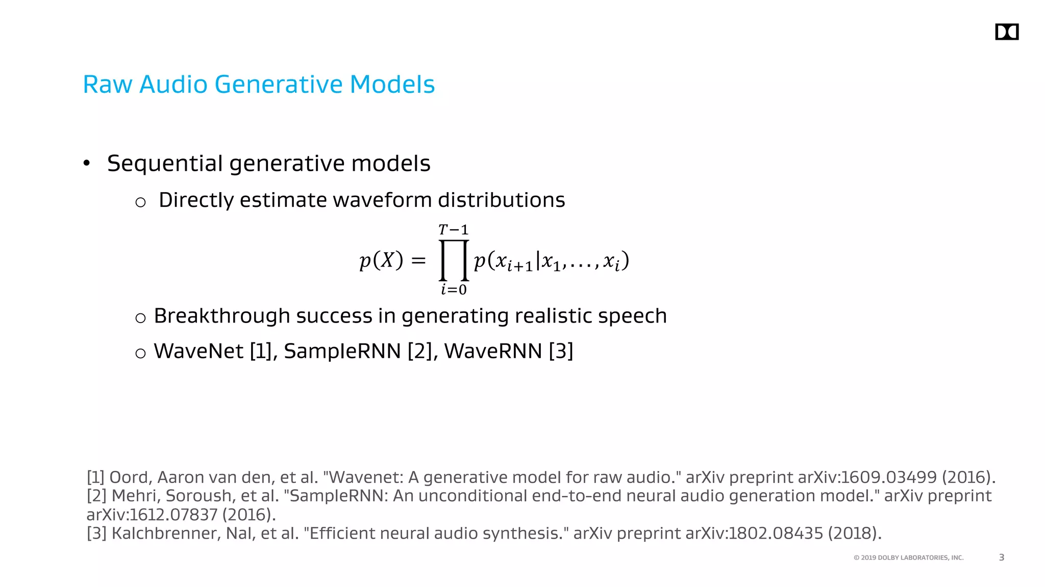 Dolby audio ai workshop speech coding - cong zhou | PPT