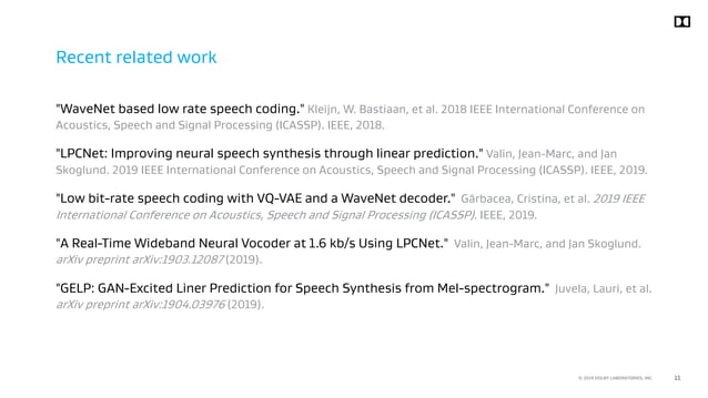 Dolby audio ai workshop speech coding - cong zhou | PPT