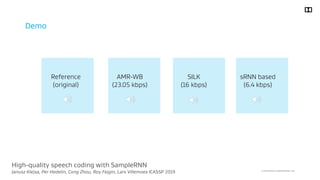 Dolby audio ai workshop speech coding - cong zhou | PPT