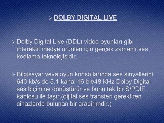 Dolby sound encoders | PPT