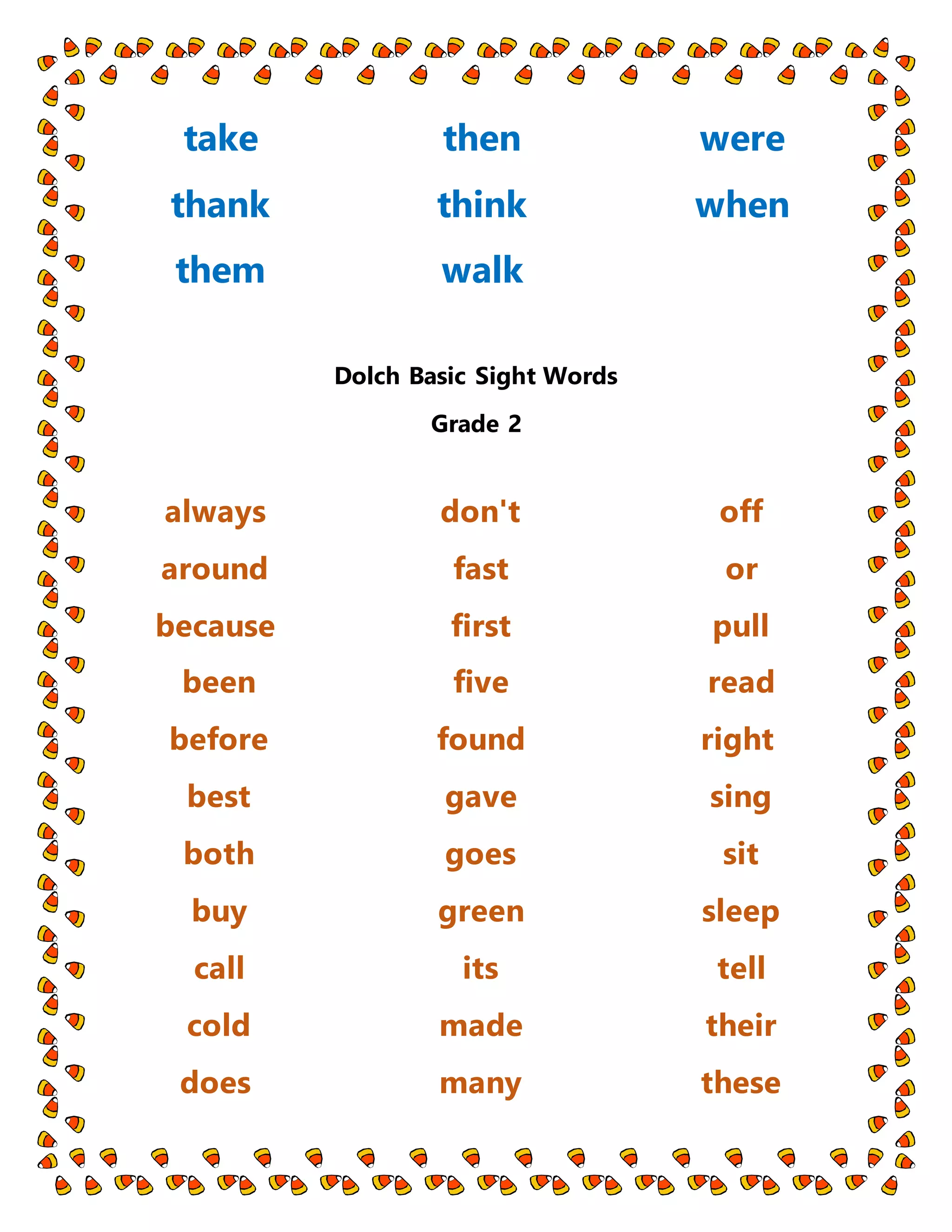 Dolch Basic Sight Words.docx