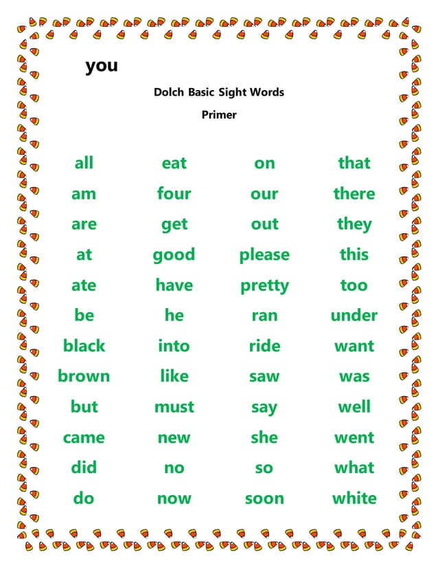 Dolch Basic Sight Words.docx