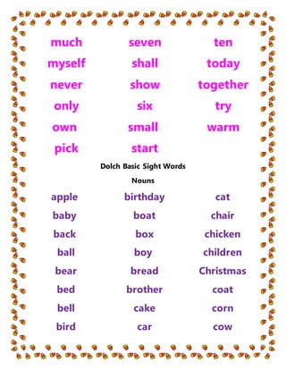 Dolch Basic Sight Words.docx