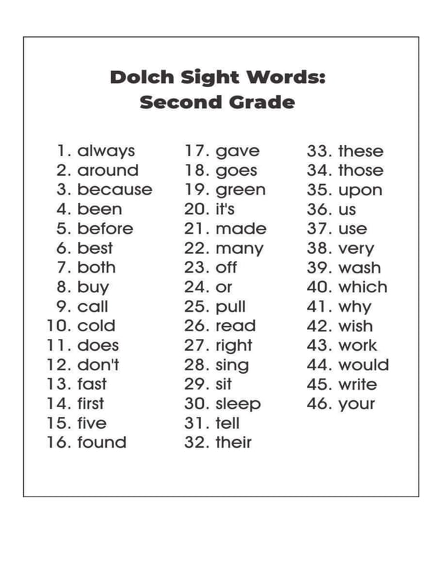 dolch sight words.doc