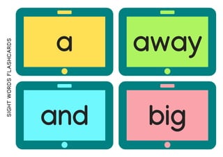 Dolch Sight Words Pre-Kindergarten Flashcards (40 words).pdf