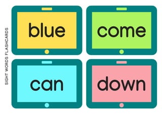 Dolch Sight Words Pre-Kindergarten Flashcards (40 words).pdf