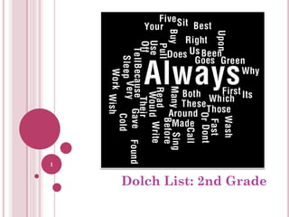 Flash Cards - Dolch Word List 2nd grade | PPT