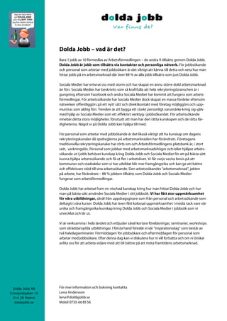 Dolda Jobb.Vad äR Det | PDF | Job Search | Careers