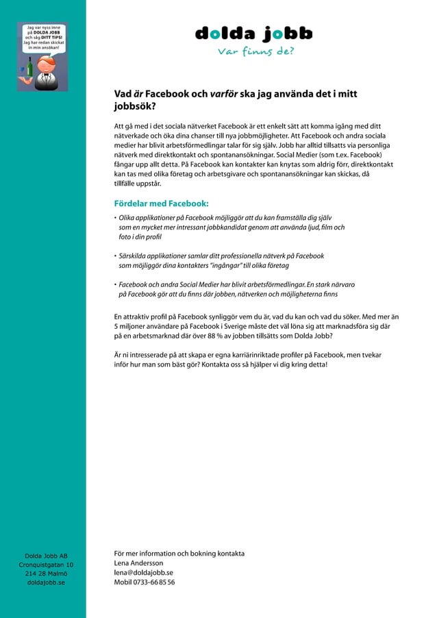 Dolda Jobb.Vc+Fb | PDF