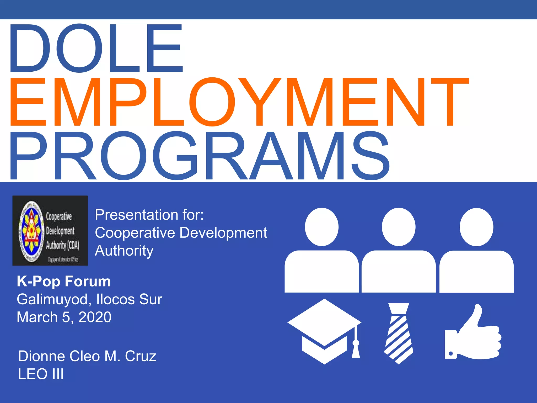 DOLE Employment Programs | PPTX