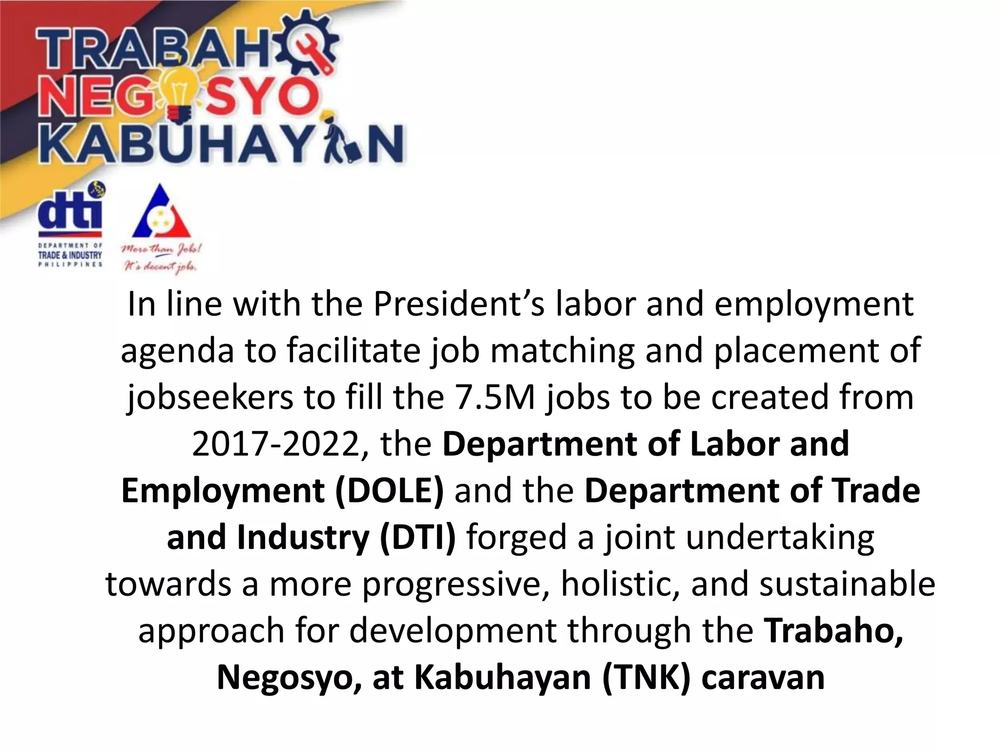 DOLE Employment Programs | PPTX