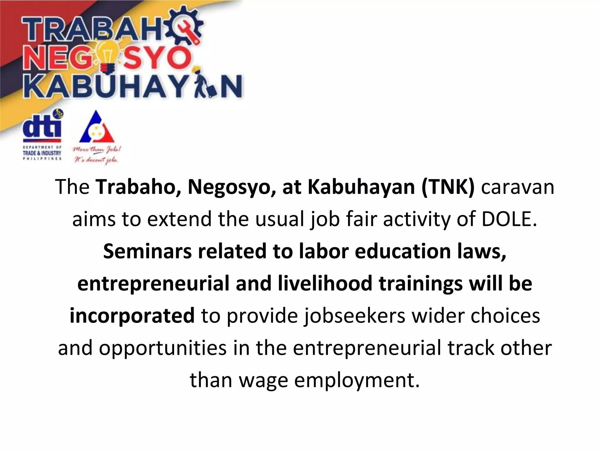 DOLE Employment Programs | PPTX