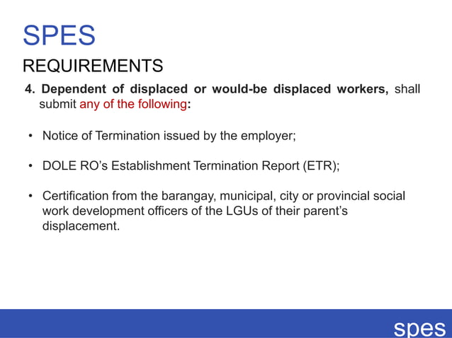 DOLE Employment Programs | PPTX | Government Support and Welfare ...