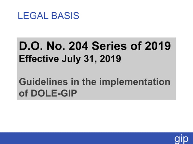 DOLE Employment Programs | PPTX | Government Support and Welfare ...