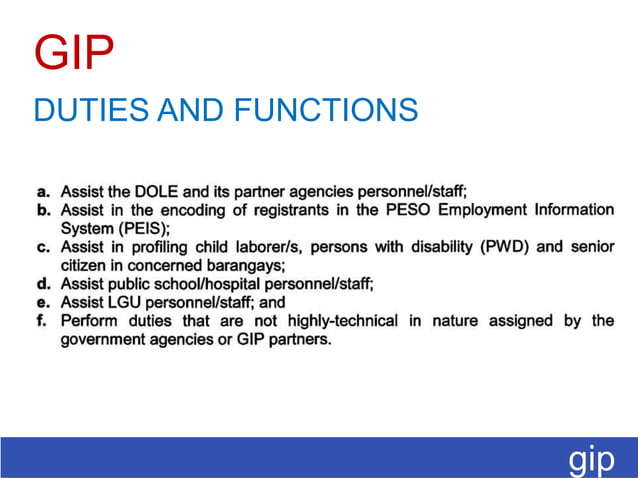 DOLE Employment Programs | PPTX | Government Support and Welfare ...