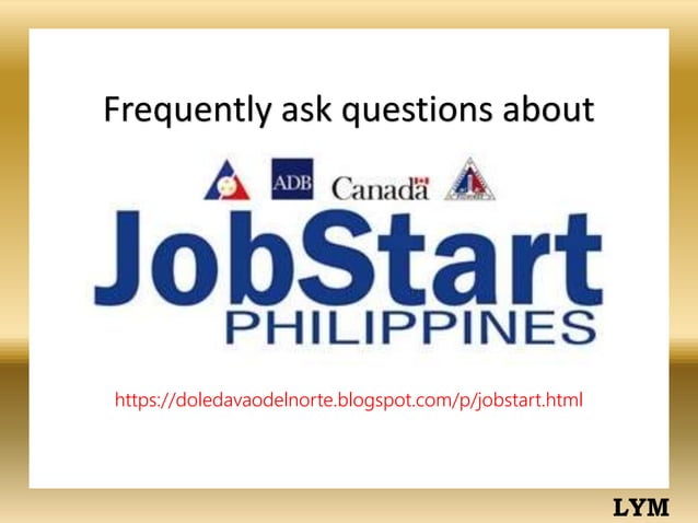 DOLE JobStart Program | PPT