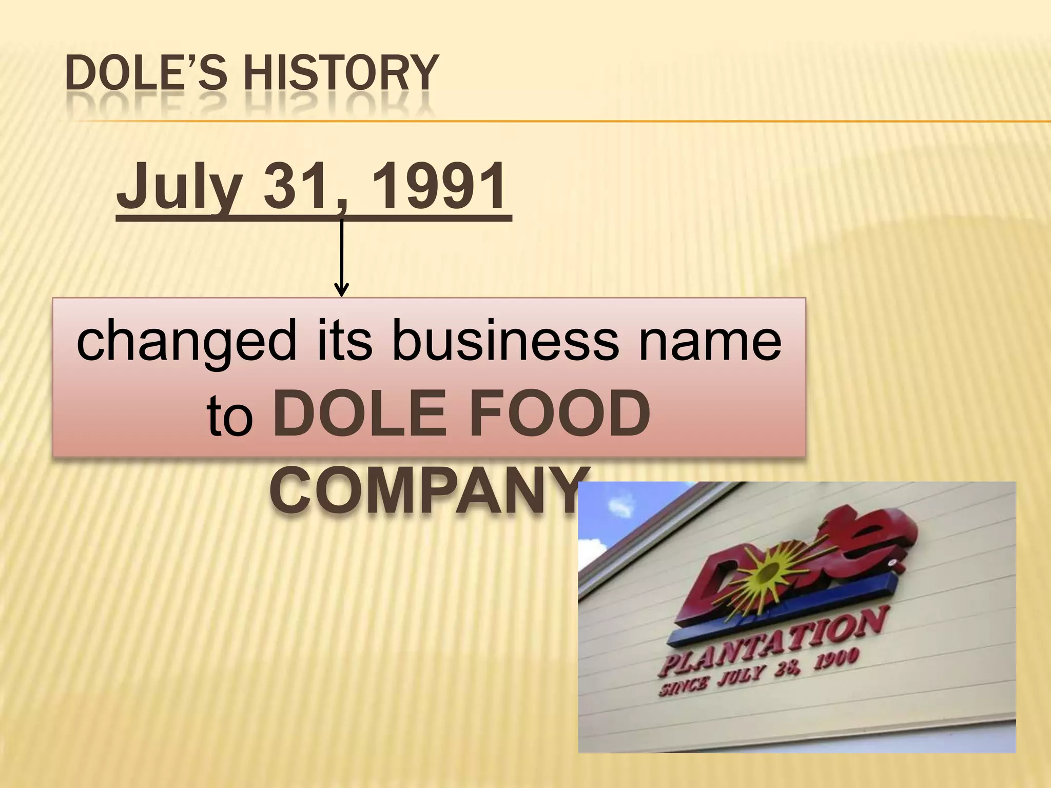 DOLE PHL | PPTX