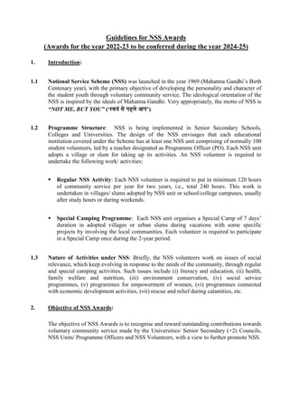 DO Letter with Guidelines NSS awards ... | PDF