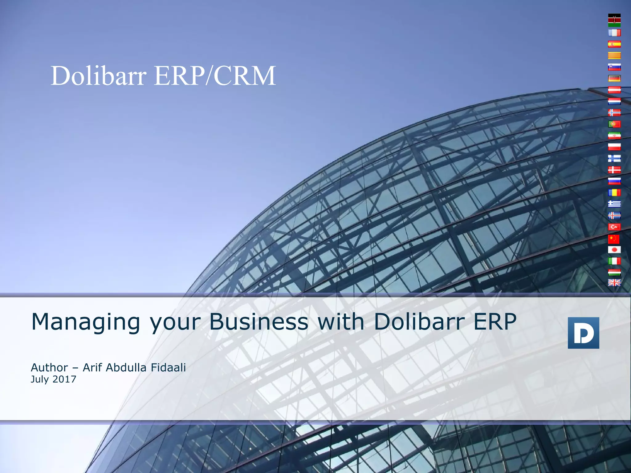 Dolibarr ERP Presentation | PDF | Computer Software and Applications | Computing